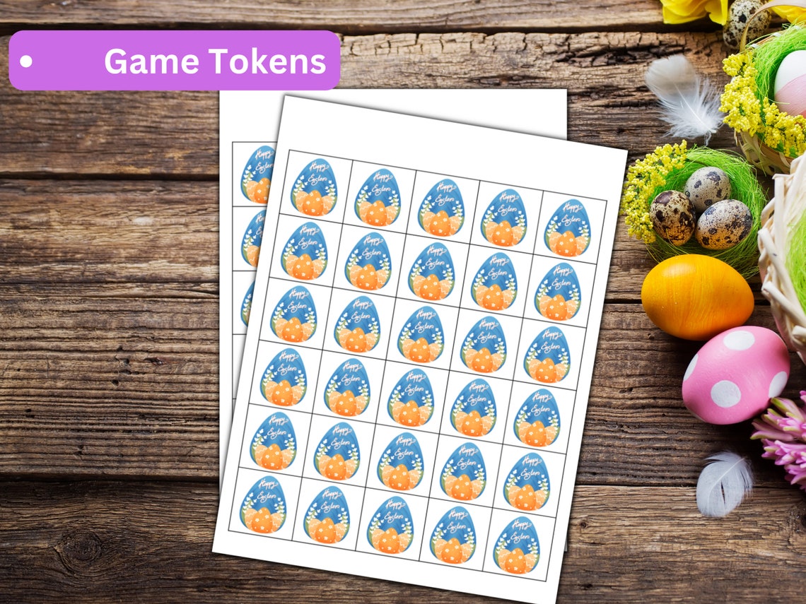 Easter Bingo Game Printable Easter Activity for Kids and Adults Easter ...