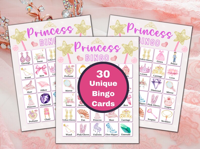 Princess Bingo Game Printable Princess Bingo for Girls Birthday, Brunch ...