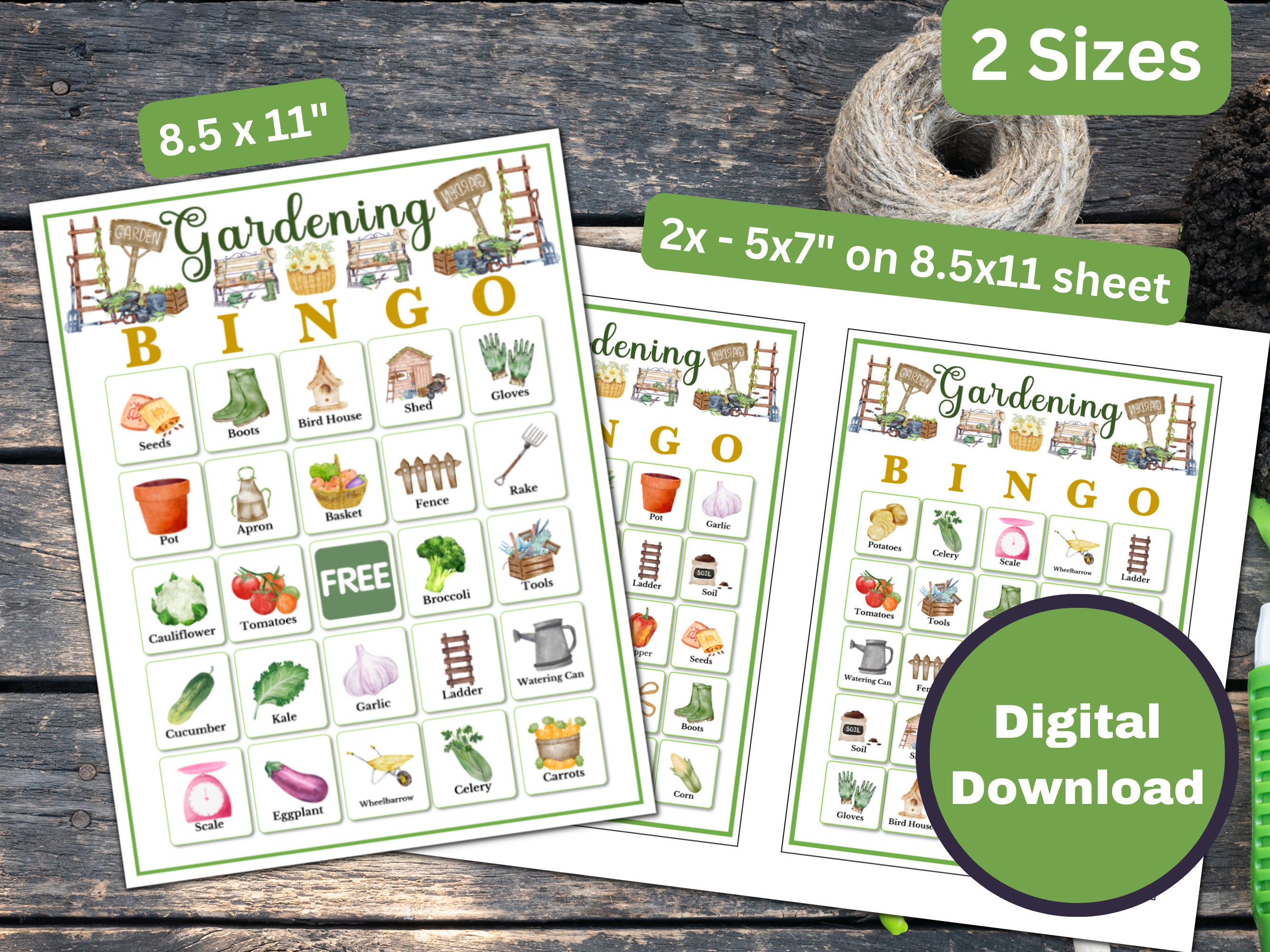 30 Unique Gardening Bingo Printable Garden Bingo Party - Etsy