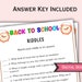 Back to School Riddles Game - Printable Back to School Game - First Day ...