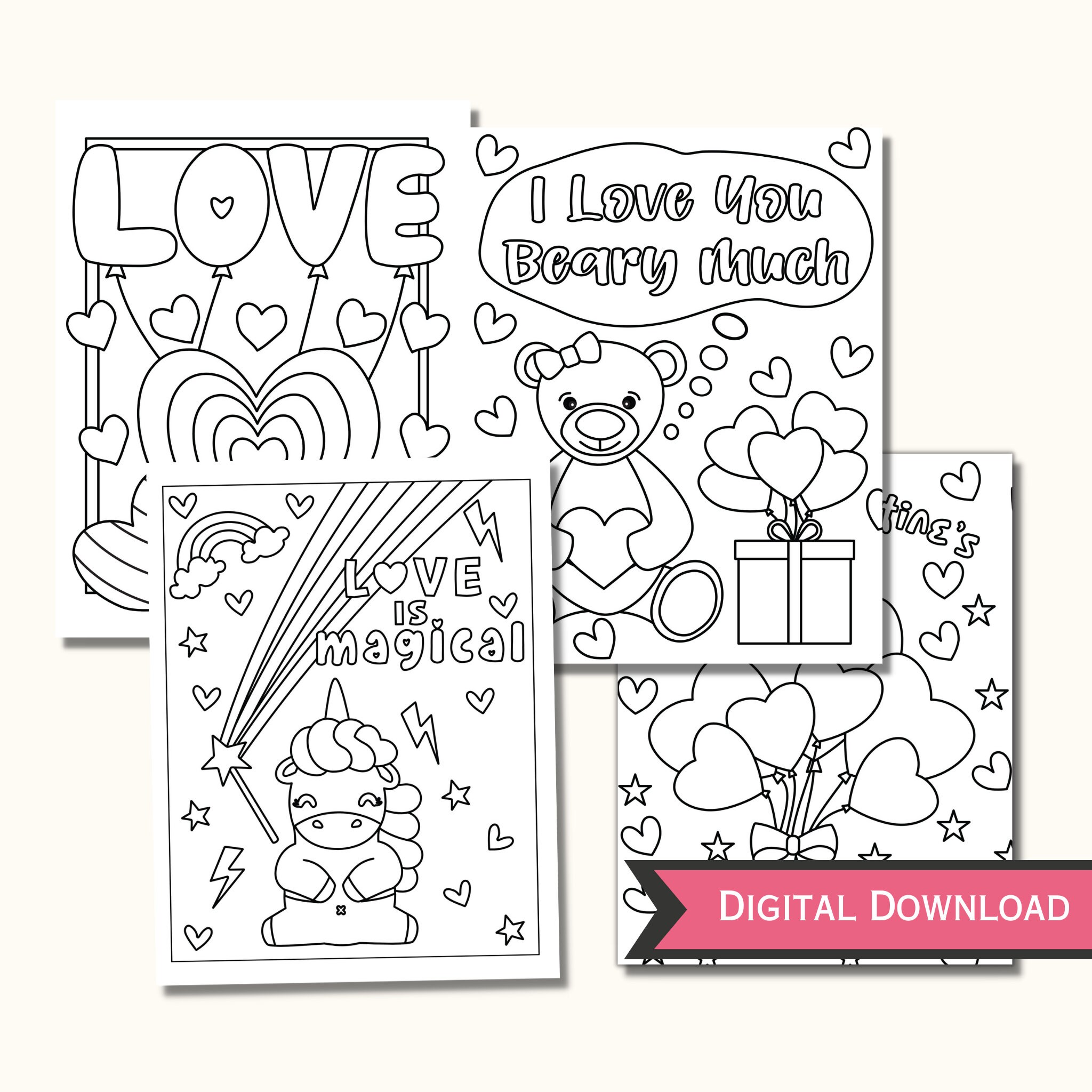 12 Valentine's Day Coloring Pages for Kids - Valentine's Day Party ...