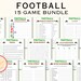 Football Game Bundle 15 Printable Football Party Games Pack Football ...
