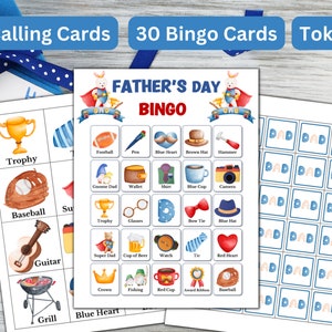 Father's Day Bingo Cards - Printable Party Game for Father's Day Party ...
