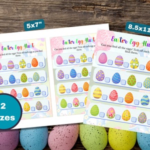 Printable Easter Egg Hunt for Kids - Bunny Treasure Hunt Party Games ...