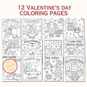 12 Valentine's Day Coloring Pages for Kids - Valentine's Day Party ...