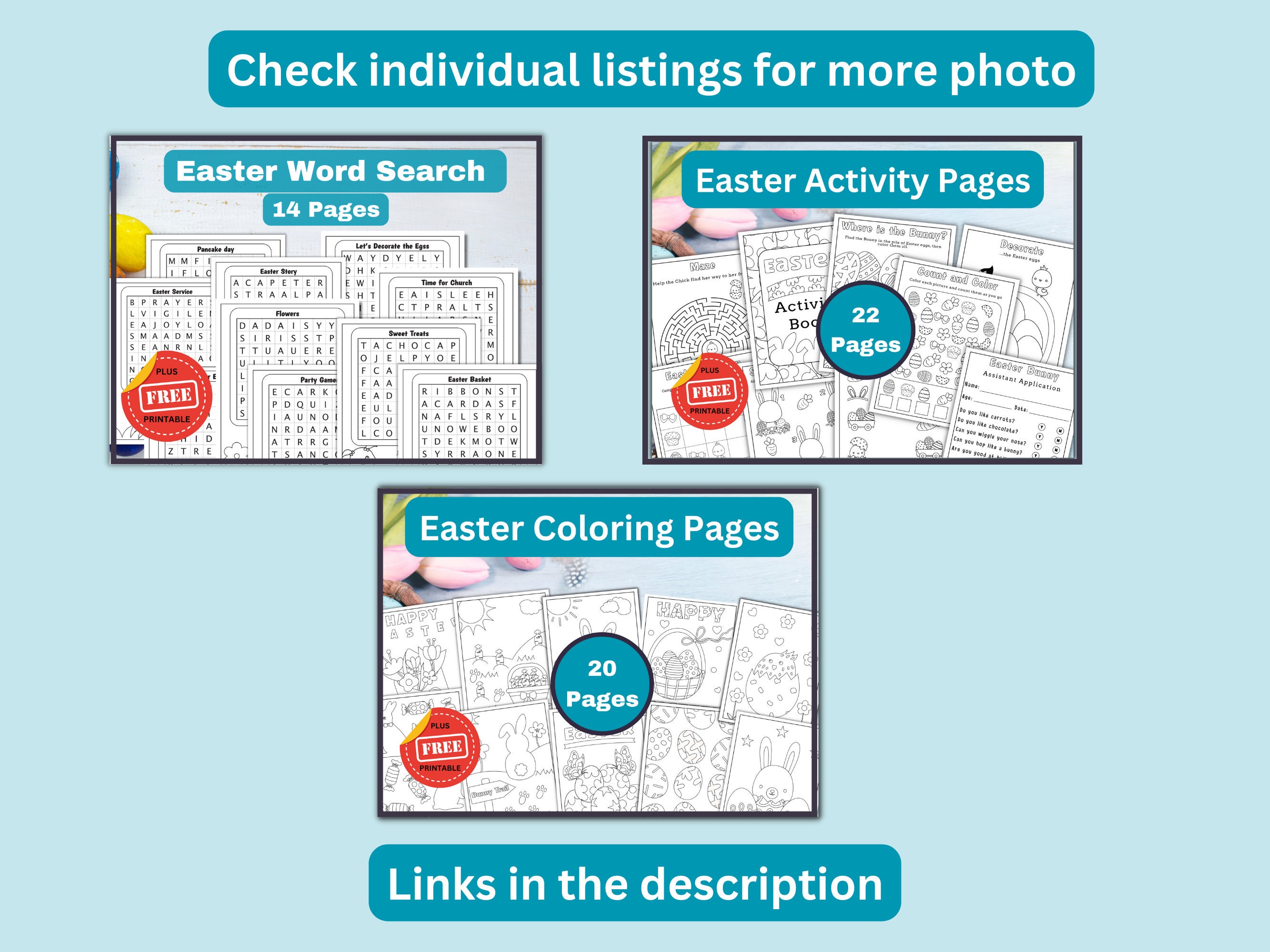 Easter Coloring and Activity Bundle for Kids Easter Activity Printable ...