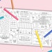 Summer Coloring and Activity Placemat Printable Summer Activity Pages ...