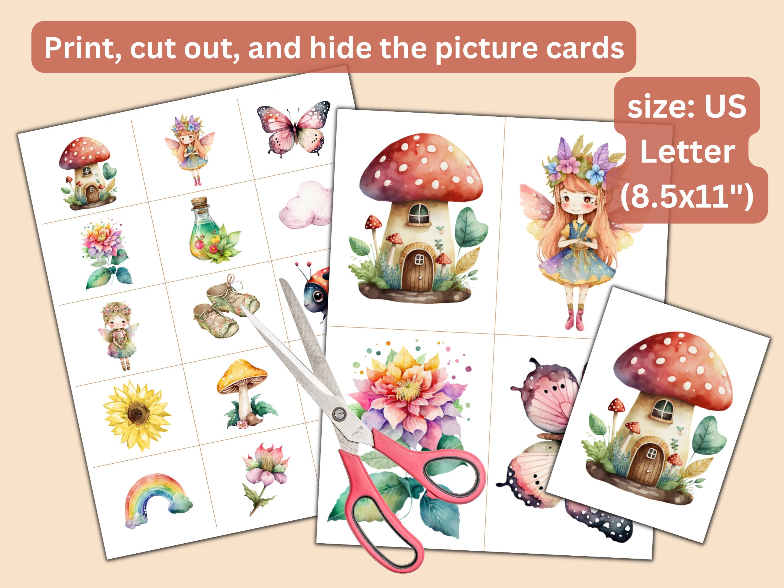 Fairy Scavenger Hunt - Printable Fairy Garden Birthday Party Games for ...