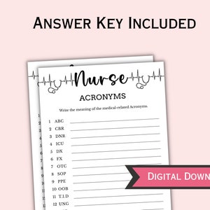 6 Nurse Graduation Game Bundle - Nursing School Graduation Party Games ...