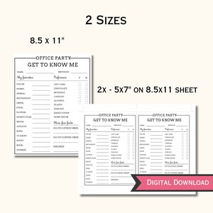 Get to Know Me - Office Party Game - Work Party Game for Team Building ...
