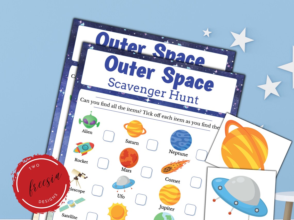 Outer Space Scavenger Hunt - Printable Space Treasure Hunt for Kids ...