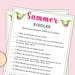 Summer Riddles Game for Kids and Adults - Printable Summer Party Game ...
