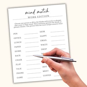 Work Party Games Bundle - 10 Printable Office Party Games for Team ...