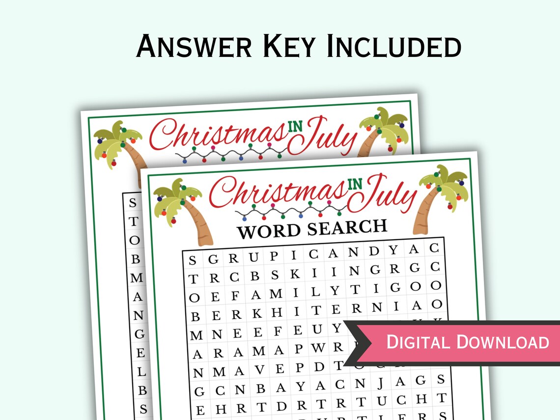 26 Printable Christmas in July Game Bundle - Christmas in July Games ...