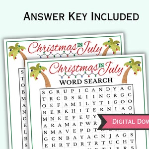26 Printable Christmas in July Game Bundle - Christmas in July Games ...