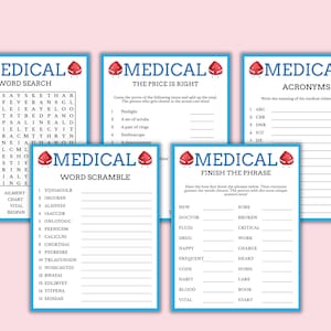 Medical Party Game Bundle for Nurse, Doctor, Graduation, Retirement ...