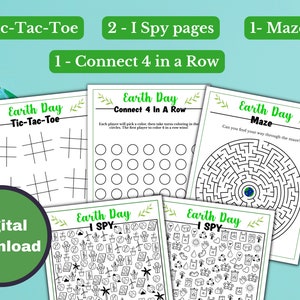 Printable Earth Day Game Bundle for Kids and Adults Game for - Etsy