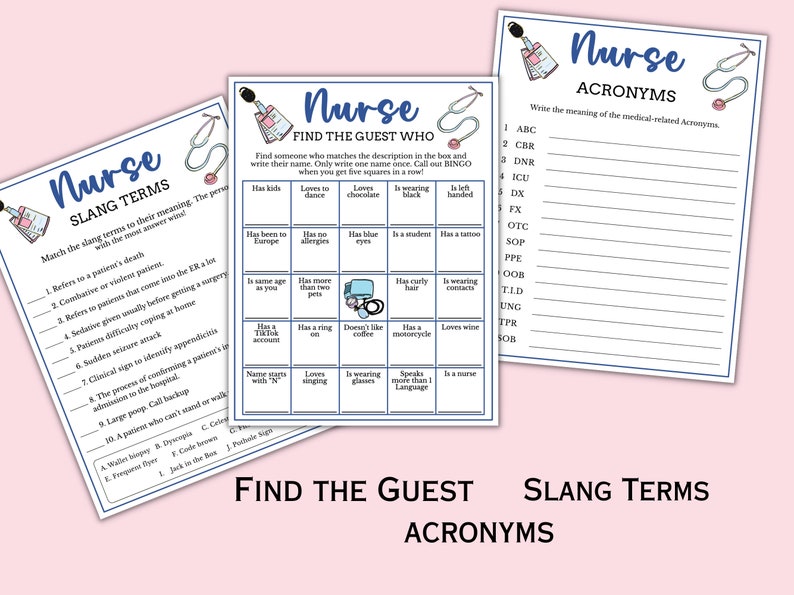 6 Nurse Theme Party Games - Nurse Graduation Game - Nurse Graduation ...