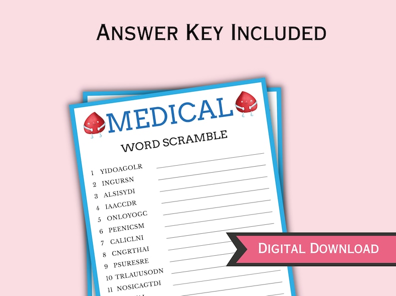 Medical Party Game Bundle for Nurse, Doctor, Graduation, Retirement ...