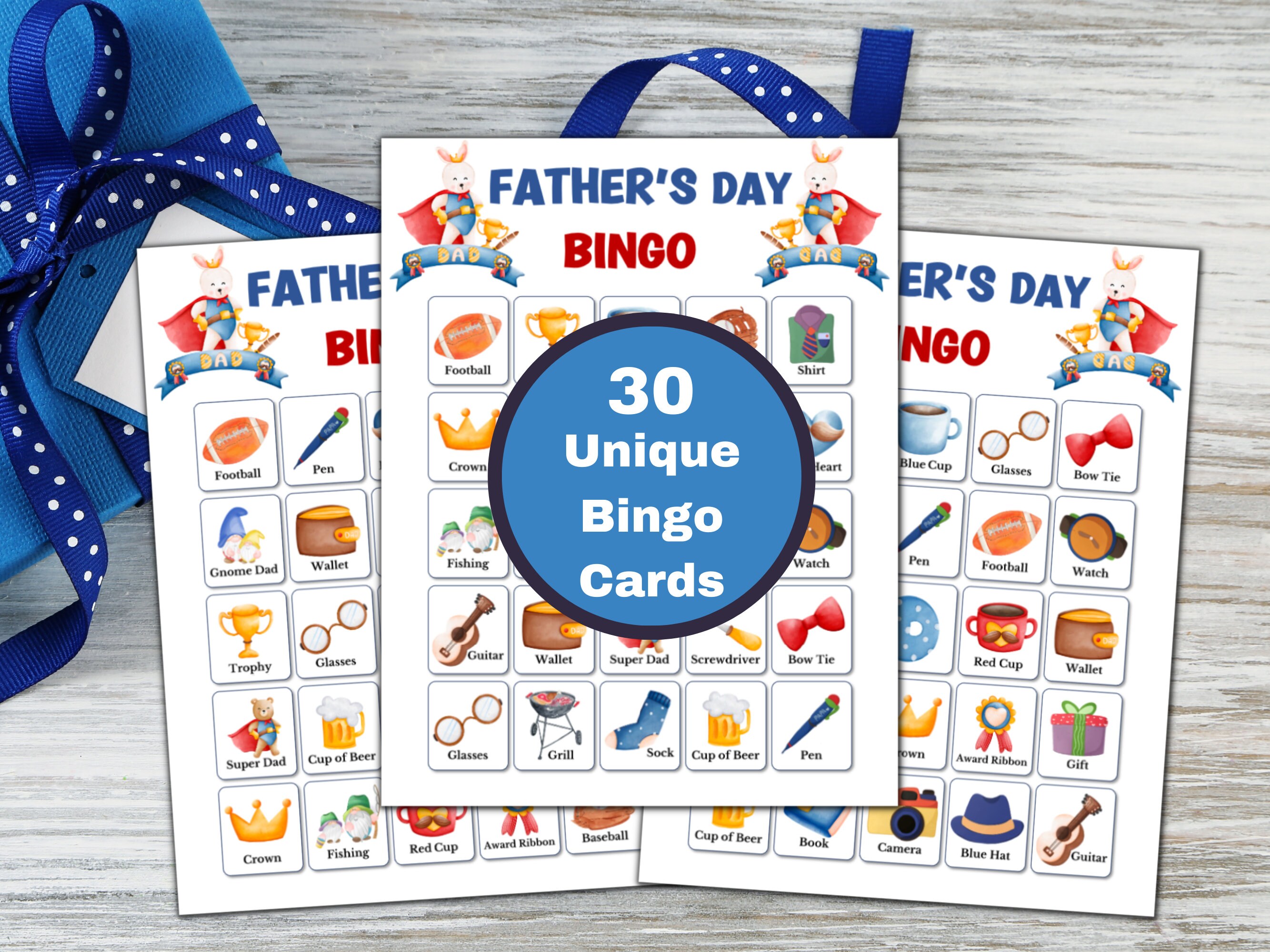 Father's Day Bingo Cards Printable Party Game for Father's Day Party ...