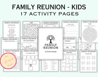 10 Family Reunion Game Bundle for Family Gathering Activities for Kids ...