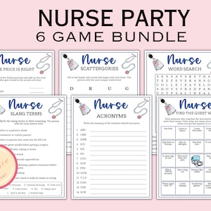 6 Nurse Theme Party Games - Nurse Graduation Game - Nurse Graduation ...