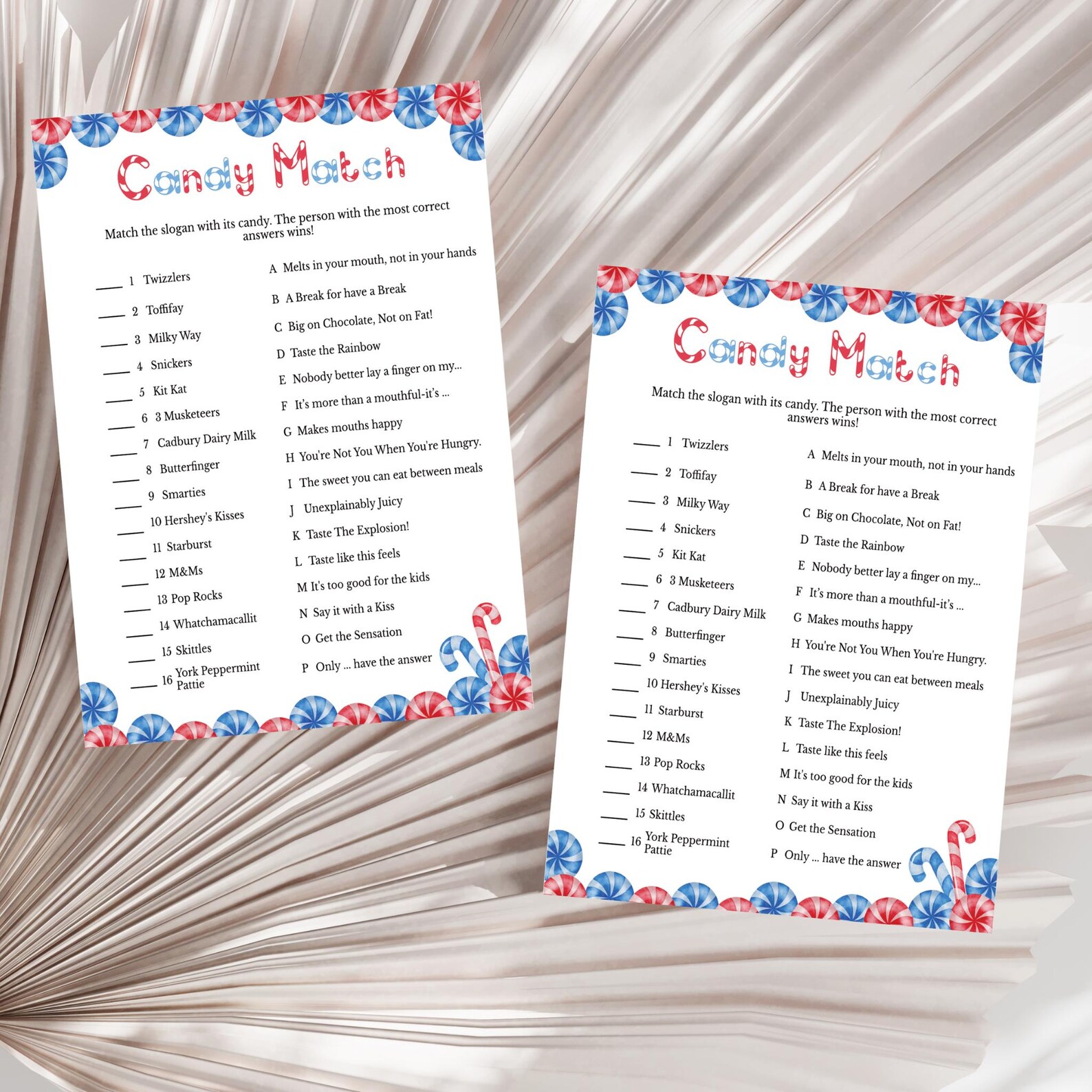 Candy Match Game for Kids & Adults - Birthday Party Games - Fun ...