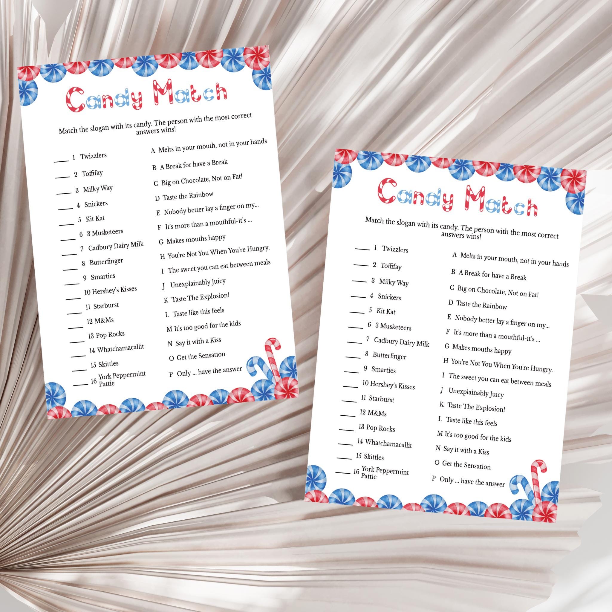 Candy Match Game for Kids & Adults - Birthday Party Games - Fun ...