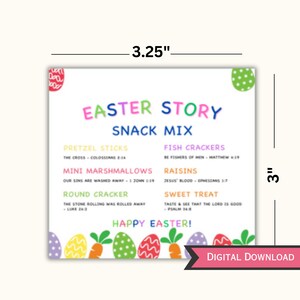 Editable Easter Story Snack Mix Activity - Easter Treat Gift Tag ...