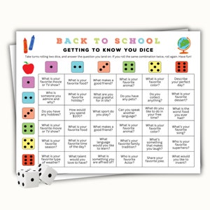 Editable Back to School Dicebreaker - Classroom Icebreaker Activity ...