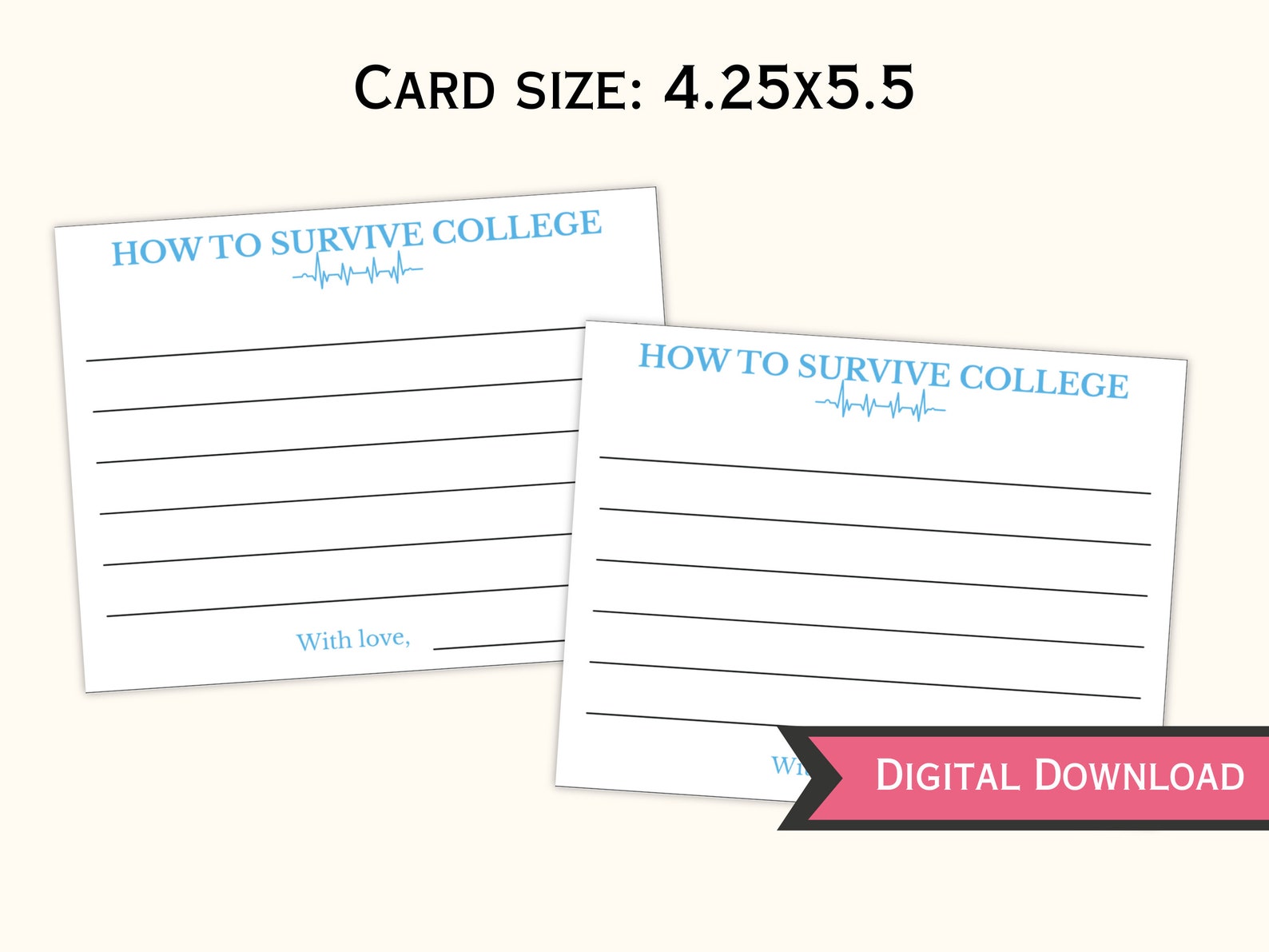 Graduation Advice Cards Printable - College Going Away Advice and ...