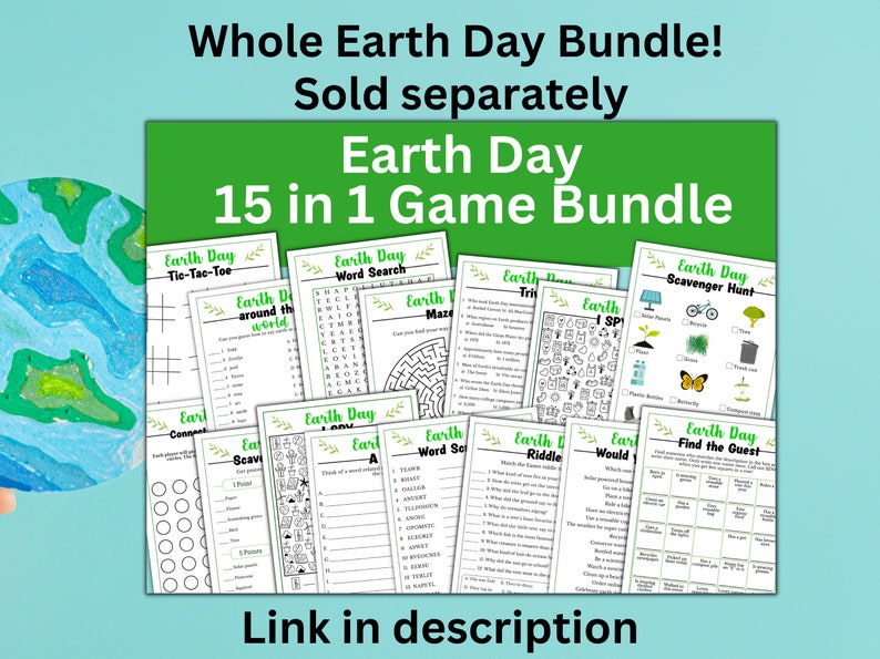 Earth Day Riddles Game for Kids and Adults Printable Earth Day ...