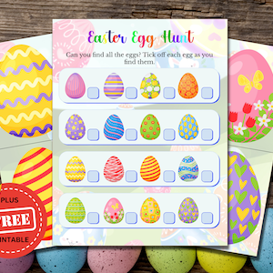 Printable Easter Egg Hunt for Kids - Bunny Treasure Hunt Party Games ...