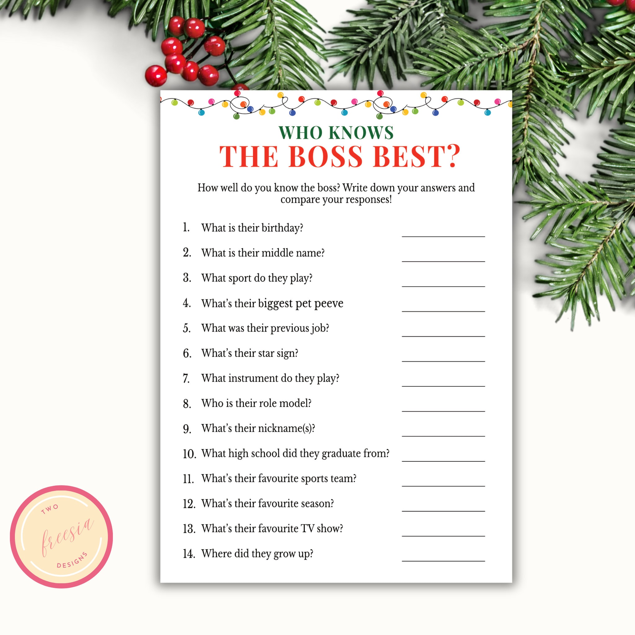 Who Knows the Boss Best - Christmas Office Party Icebreaker - Christmas ...