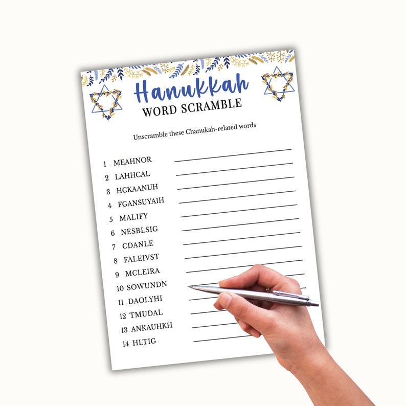 Hanukkah Game Bundle - 12 Printable Chanukah Party Games for Kids and ...
