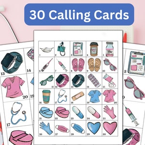 Printable Nurse Bingo Game - Medical Bingo Games, Nurse Appreciation ...