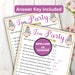 Tea Etiquette Game - Printable Tea Party Games for Birthdays, Bridal ...