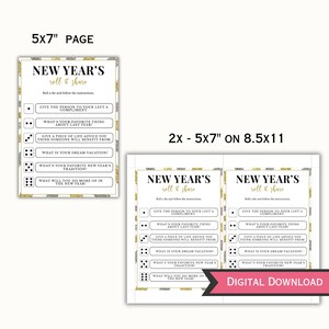 New Years Roll & Share Game, Printable 2025 New Year Party Game for ...
