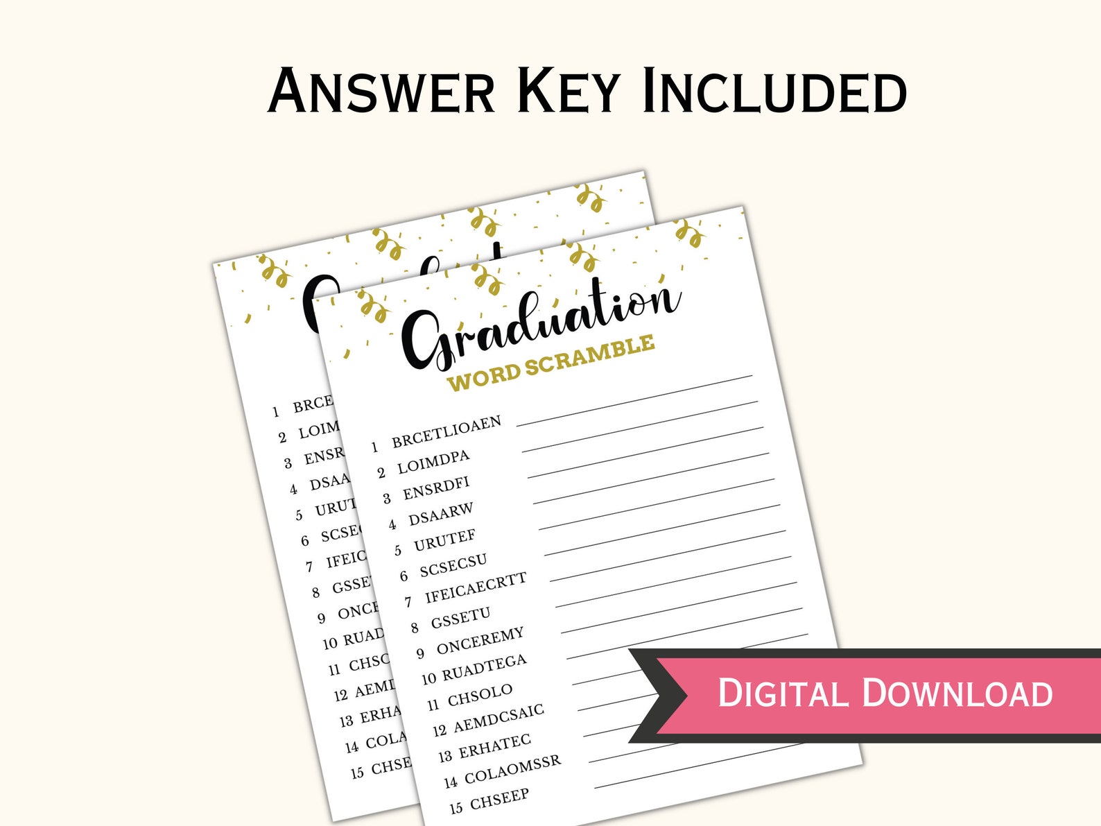 20 Printable Graduation Party Games Bundle 2023 Graduation Games Class ...