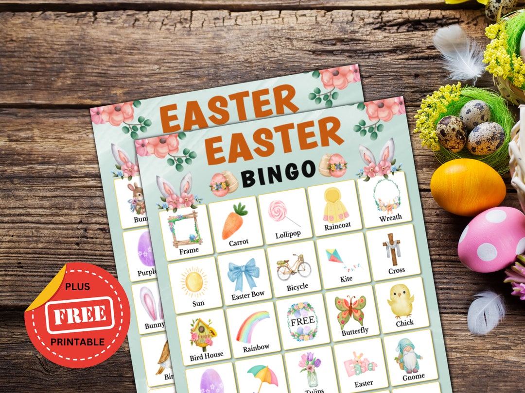 Easter Bingo Game - Printable Easter Activity for Kids and Adults ...