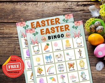 Printable Easter Bingo Game, 30 Unique Bingo Cards, Easter Activity for ...