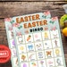 Easter Bingo Game Printable Easter Activity for Kids and Adults Easter ...