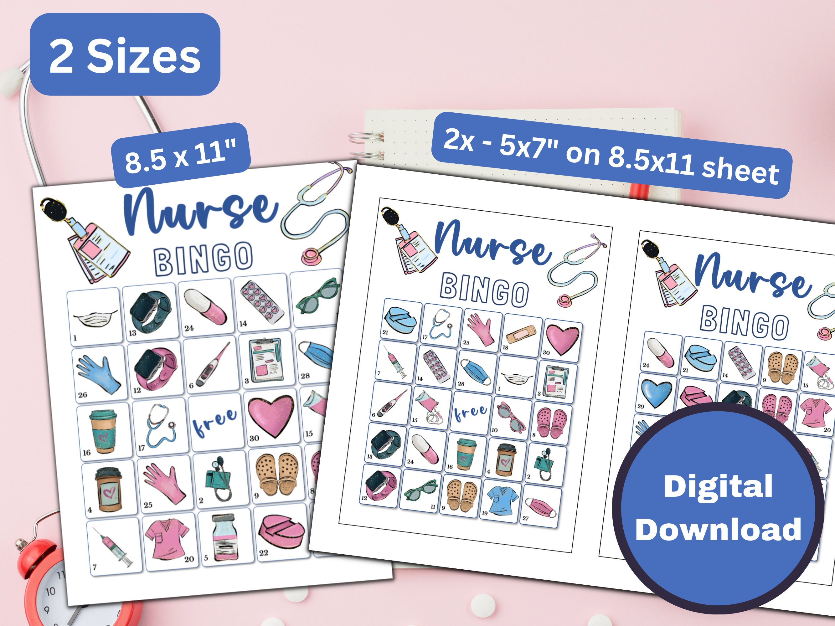 Printable Nurse Bingo Game Medical Bingo Games, Nurse Appreciation Week ...