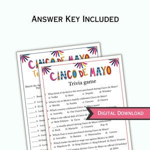 24 Cinco De Mayo Game Bundle for Kids & Adults - Mexican Game Night ...
