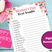 Printable Mother's Day Party Game - Word Scramble Game - Family Game ...