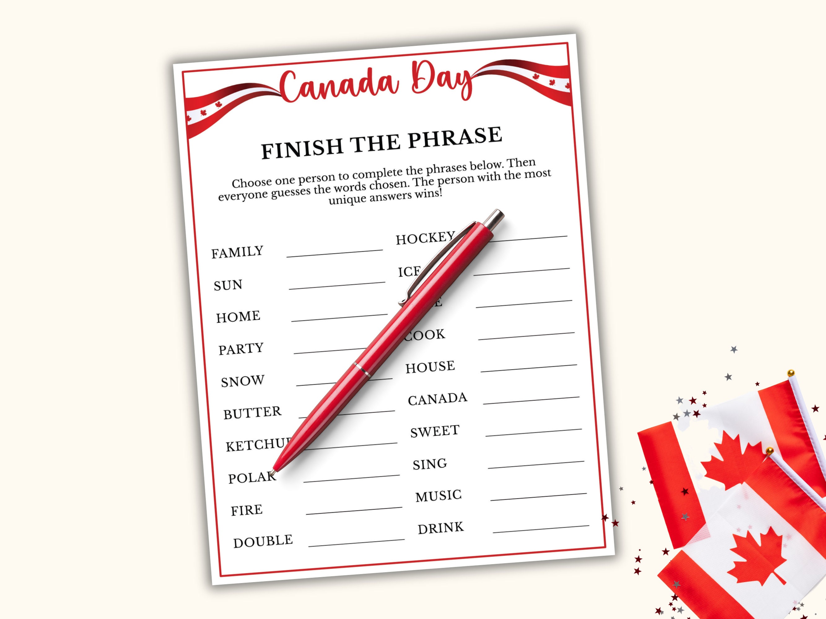 15 Canada Day Game Bundle - Printable Canada Day Games Bundle for Kids ...
