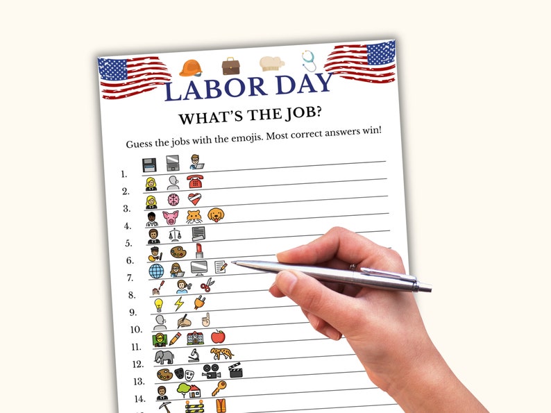 Labor Day Game Bundle - Printable Labor Day Party Games & Activity ...