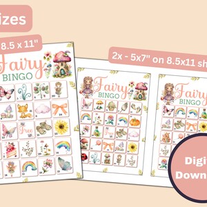 Fairy Bingo Game - Printable 20 Fairy Bingo Cards for Kids Fairy Themed ...