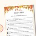 Fall Roll and Tell Dice Game - Printable Autumn Game - Fun Fall Time ...