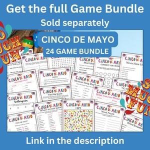 Cinco De Mayo Games - Mexican Slang Matchup Game - Mexican Fiesta Game ...